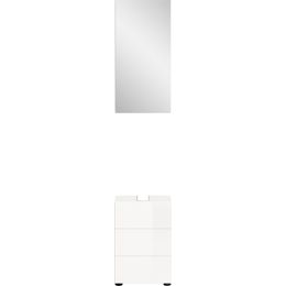 Badm&ouml;bel-Set Welltime "BIEL, 2 teilig, hochwertige MDF Front, Rillenoptik", wei&szlig;, B:38cm H:190cm T:34cm, Holzwerkstoff, Kastenm&ouml;bel-Sets, Badm&ouml;bel-Set, Badm&ouml;bel, Kombination, Kombi, Badezimmer, Badkombination, Badschrank