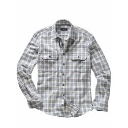 Mey & Edlich Mey & Edlich Herren Flanellhemd Mont Blanc Wei&szlig; 100 % Baumwolle