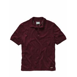 Luis Trenker Herren Strickpolo Luvic Rot 65 % Leinen, 35 % Baumwolle