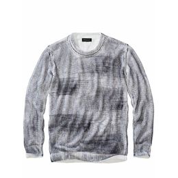 Mey & Edlich Mey & Edlich Herren Airbrush-Pullover Wei&szlig; 100 % Baumwolle