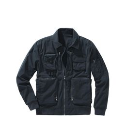 Mey & Edlich Mey & Edlich Herren Sichere-Bank-Jacke Blau 60 % Baumwolle, 32 % Polyamid, 8 % Elasthan