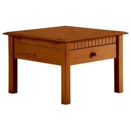 Couchtisch OTTO HOME "Lisa", braun (kirschbaumfarben), B:60cm H:42cm T:60cm, Tische, Couchtisch Eckige Couchtische Holz-Couchtische, Home affaire, Breite 60 cm, 1 Schubkasten