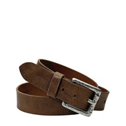 Mey & Edlich Mey & Edlich Herren Evolutionsg&uuml;rtel Braun Soft gewalktes B&uuml;ffelleder mit geh&auml;mmerter Schlie&szlig;e aus Zamak
