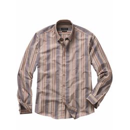 Mey & Edlich Mey & Edlich Herren Kommunikatives Streifenhemd Beige 100 % Baumwolle