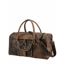 Lederwerk Herren Robuster Weekender Braun B&uuml;ffelleder