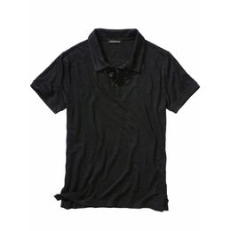Mey & Edlich Mey & Edlich Herren Panama-Polo Schwarz 100 % Leinen