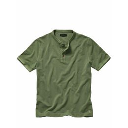 Mey & Edlich Mey & Edlich Herren Stehkragen-Polo Gr&uuml;n 100 % Baumwolle