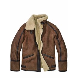 Mey & Edlich Mey & Edlich Herren Lammfelljacke Aviator Braun 100 % Leder (Lammfell)
