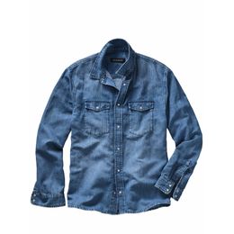 Mey & Edlich Mey & Edlich Herren Urspr&uuml;ngliches Denimhemd Blau 70 % Baumwolle, 30 % Leinen