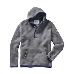 Liebling Herren Alpen-Hoodie Xaver Grau 100 % Schurwolle