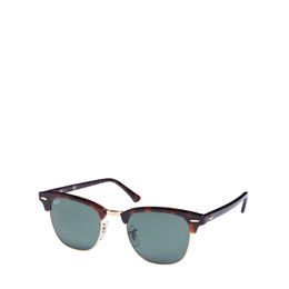 Ray-Ban Herren Sonnenbrille Clubmaster Braun Gr&uuml;n get&ouml;nte Gl&auml;ser (Glasbreite: ca