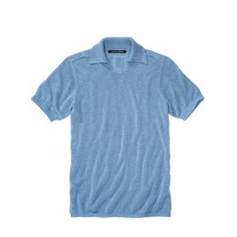 Hannes Roether Herren Strickpolo ban15ks Blau 100 % Baumwolle
