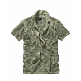 Mey & Edlich Mey & Edlich Herren Waben-Strickpolo Beige 100 % Baumwolle (bio)
