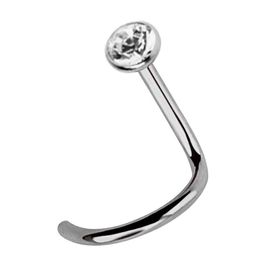 Adelia&acute;s Nasenpiercing ADELIA&acute;S "Piercing - Nasenpiercing Titan Spirale Zirkonia", hellblau, t&uuml;rkis, Piercings, Damen, Spirale mit Zirkonia, 6,5 mm L&auml;nge, 1 mm St&auml;rke, Titan