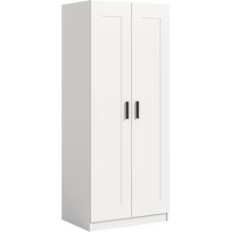 Kleiderschrank Home Affaire "Farmsen, Schlafzimmerschrank, Garderobe, Schrank", wei&szlig;, B:80cm H:195cm T:56cm, FSC-zertifizierter Holzwerkstoff, Schr&auml;nke, Kleiderschrank, Kleiderschrank, Schlafzimmer, Garderobenschrank, Flur