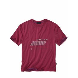 Mey & Edlich Mey & Edlich Herren Zeitsprung-T-Shirt Rot 93 % Baumwolle, 7 % Elasthan
