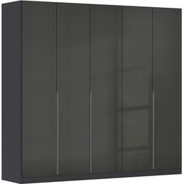 Dreht&uuml;renschrank OTTO HOME "Kleiderschrank Schrank Garderobe AGORDO Schlafzimmer", grau (graumetallic, effektgrau hochglanz), B:226cm H:210cm T:54cm, Holzwerkstoff, Schr&auml;nke, Dreht&uuml;renschrank, durchdachte Innenausstattung, in 8 Breiten und 2 H&ouml;hen MADE IN GERMANY, Topseller