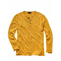 Mey & Edlich Mey & Edlich Herren Gehaltvolles Leinenhenley Gelb 100 % Leinen