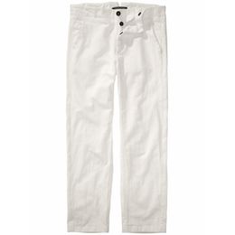 Hannes Roether Herren Hose tra21vel Wei&szlig; 49 % Baumwolle, 31 % Leinen, 19 % Lyocell, 1 % Elasthan