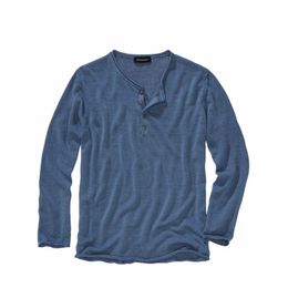 Mey & Edlich Mey & Edlich Herren Gehaltvolles Leinenhenley Blau 100 % Leinen