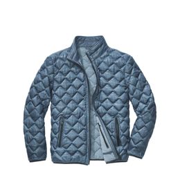 Mey & Edlich Mey & Edlich Herren Schwerelose Stepplederjacke Blau 100 % Lammnappa
