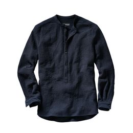 Mey & Edlich Mey & Edlich Herren Hammerschlag-Hemd Blau 62 % Baumwolle, 35 % Polyester, 3 % andere Fasern