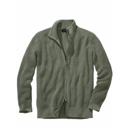 Mey & Edlich Mey & Edlich Herren Schockfroster-Strickjacke Gr&uuml;n 100 % Baumwolle (bio)