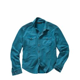 Mey & Edlich Mey & Edlich Herren Sweatshirthemdjacke Blau 100 % Baumwolle