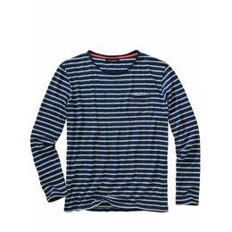 Mey & Edlich Mey & Edlich Herren Indigolover-Longsleeve Blau 100 % Baumwolle