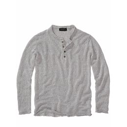 Mey & Edlich Mey & Edlich Herren Stadtbrise-Henley Grau 100 % Leinen