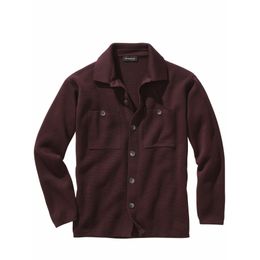 Mey & Edlich Mey & Edlich Herren Strick-Shacket Punto di Roma Rot 50 % Merinowolle, 50 % Polyacryl