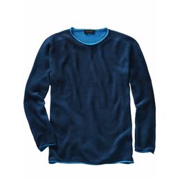 Mey & Edlich Mey & Edlich Herren Schmirgel-Pullover Blau 100 % Baumwolle