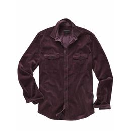 Mey & Edlich Mey & Edlich Herren Samtrippen-Cordhemd Lila 75 % Baumwolle, 23 % Lyocell, 2 % Elasthan