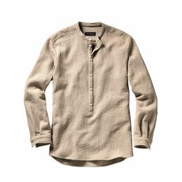 Mey & Edlich Mey & Edlich Herren Hammerschlag-Hemd Beige 62 % Baumwolle, 35 % Polyester, 3 % andere Fasern