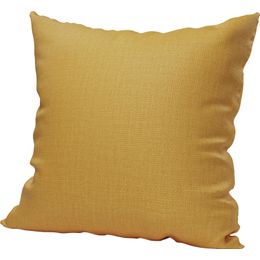 Dekokissen HOMING "St. Moritz" Gr. 2, gelb (honigfarben, unifarben), B:50cm L:50cm, Polyester, Dekokissen_Sitzkissen_Kissenh&uuml;llen, Pflegeleicht