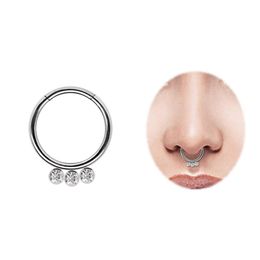 Adelia&acute;s Nasenpiercing ADELIA&acute;S "Piercing - Nasenpiercing 316L Stahl Stein", klar, Piercings, Damen, mit Stein, &Oslash; 8 mm, 316L Stahl