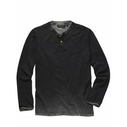 Mey & Edlich Mey & Edlich Herren Blue-Note-Henley Schwarz 100 % Baumwolle