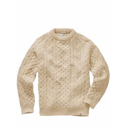 Peregrine Herren Pullover Hudson Aran Beige 100 % Wolle
