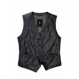 Mey & Edlich Mey & Edlich Herren Easy Rider Lederweste Grau Obermaterial: Lammnappa