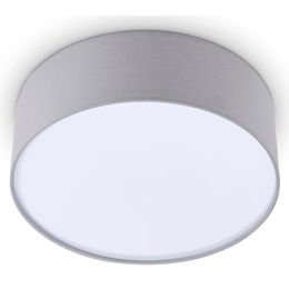 Paco Home Deckenleuchte "THOMAS", grau (grau, wei&szlig;), 1, &Oslash; 30cm H: 10,5cm, Leuchten, Deckenleuchte