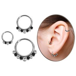Adelia&acute;s Nasenpiercing ADELIA&acute;S "Piercing - Nasenpiercing 316L Stahl Stein", klar, Piercings, Damen, mit Stein, &Oslash; 6 mm, 316L Stahl