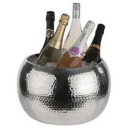 Wein- und Sektk&uuml;hler APS "BIG BOWL", silber, B:37cm H:23cm &Oslash;:37cm, Edelstahl, Eisk&uuml;bel, herausnehmbarer Tropfeinsatz, Edelstahl, &Oslash; 37 cm