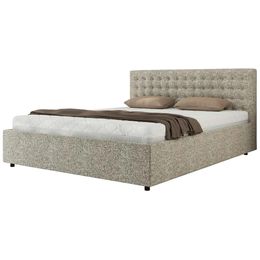 H&ouml;ffner Polsterbett 200x200 Beige mit Bettkasten Pavo Classic beige Ma&szlig;e (cm): B: 208 H: 91 &raquo; H&ouml;ffner