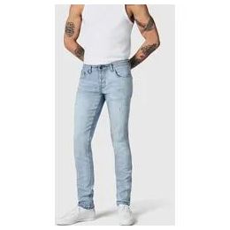 Slim-fit-Jeans PEAK TIME "M&uuml;nchen", Herren, Gr. 34, L&auml;nge 34, blau (hellblau), Denim/Jeans, 87% Baumwolle, 11% Polyester, 2% Elasthan, Abriebeffekte, Destroyed-Effekte, Basic, slim fit lang, Jeans Slim-fit-Jeans, Herren Jeans mit Destroyed-Optik
