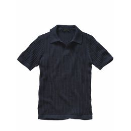 Mey & Edlich Mey & Edlich Herren Rassiges Strickpolo Blau 74 % Baumwolle, 26 % Polyamid