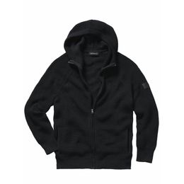 Mey & Edlich Mey & Edlich Herren Gestrickte Kapuzenjacke Schwarz 80 % Baumwolle, 20 % Wolle