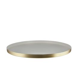 H&ouml;ffner Deko Teller gold Metall Ma&szlig;e (cm): H: 1,5 &Oslash;: 30 &raquo; H&ouml;ffner