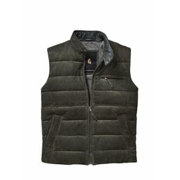 Mey & Edlich Mey & Edlich Herren Fusion-Lederweste Gr&uuml;n Obermaterial: Ziegenveloursleder