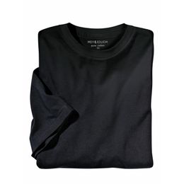 Mey & Edlich Mey & Edlich Herren Benchmark-Shirt Rundhals Doppelpack Schwarz 100 % Baumwolle