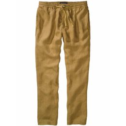 Mey & Edlich Mey & Edlich Herren Leinenchino Herringbone Gelb 100 % Leinen